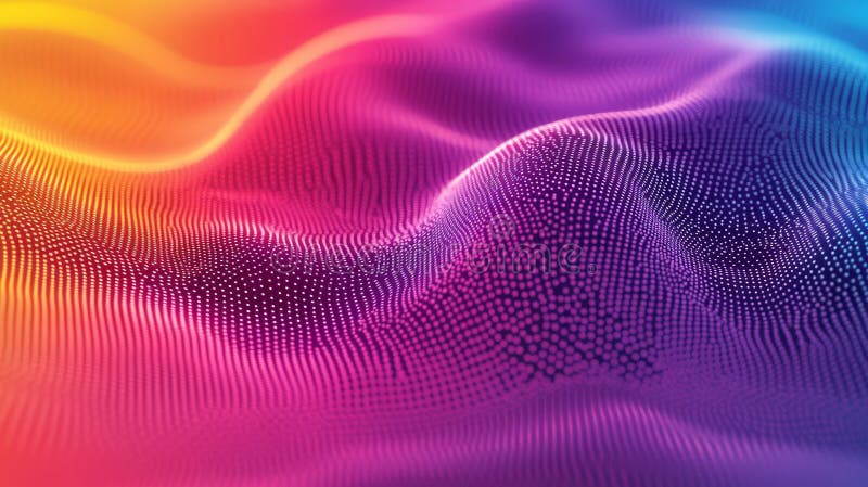 Vibrant Interconnected Network of Dots in Seamless Color Waves Stock ...