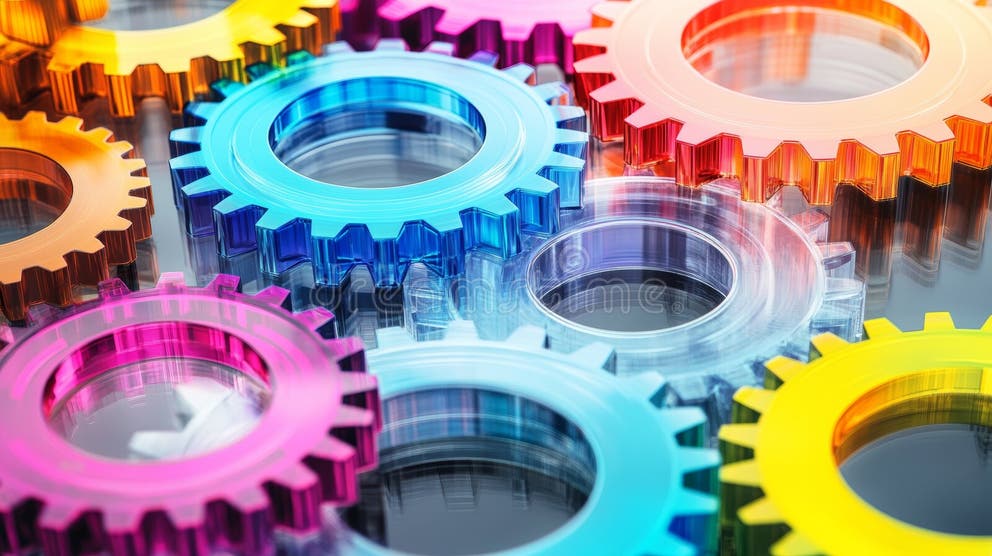 Vibrant Interlocking Gears a Visual Representation of Collaboration ...