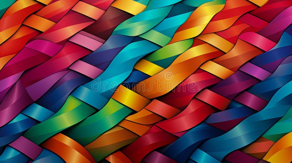Vibrant Interlocking Patterns Stock Illustration - Illustration of ...
