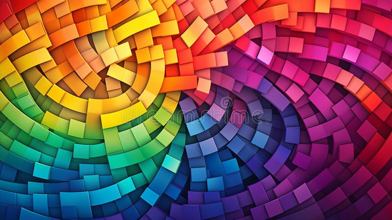 A Mosaic of Interlocking Shapes and Textures Generated by Ai Stock ...