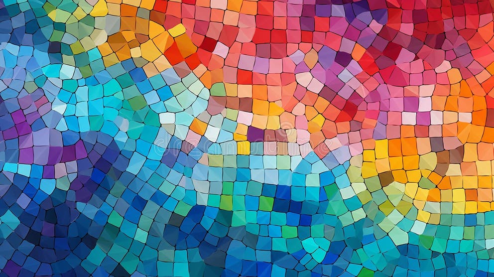 Vibrant Interlocking Patterns Stock Illustration - Illustration of ...