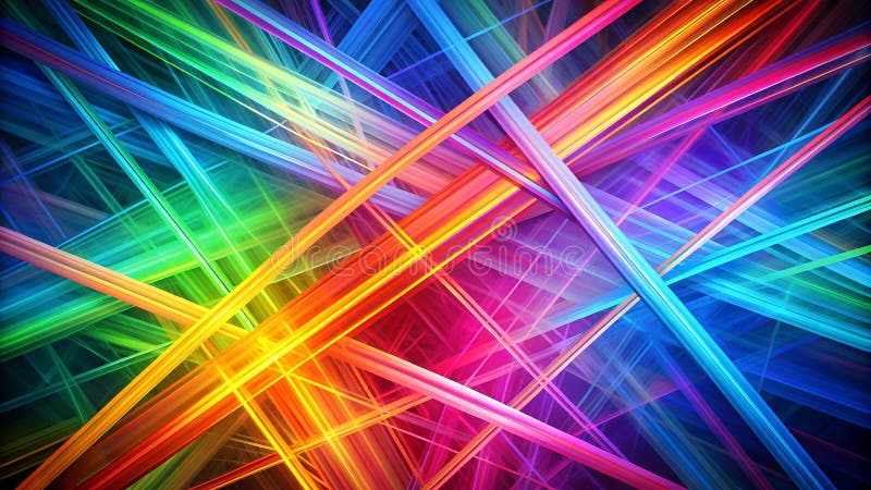 Vibrant Intersecting Lines: a Kaleidoscope of Color and Movement AI ...