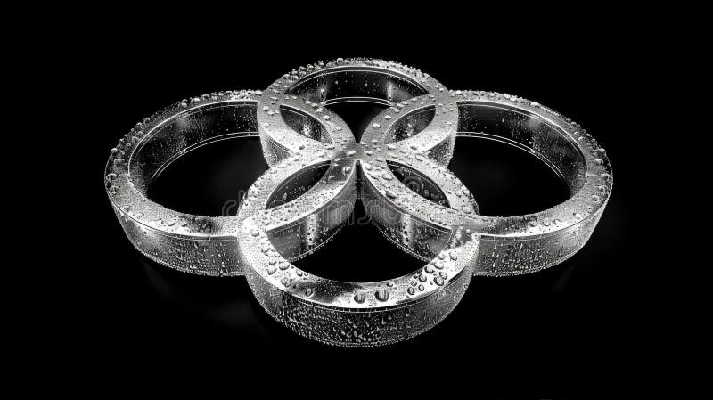 Vibrant Intertwining Rings Create a Vibrant Abstract Piece of Art Stock ...