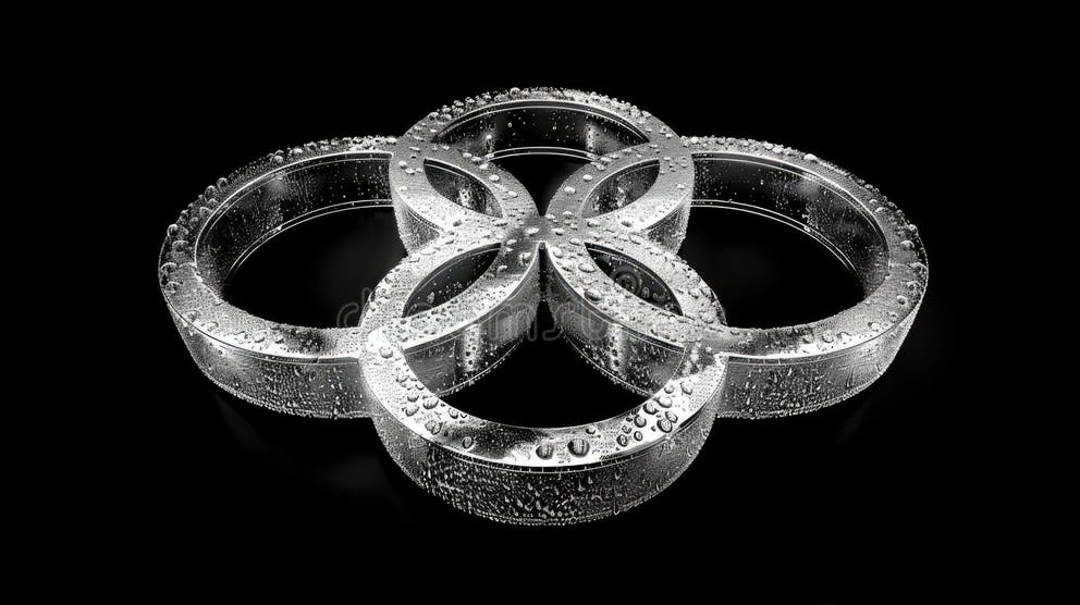 Vibrant Intertwining Rings Create a Vibrant Abstract Piece of Art Stock ...