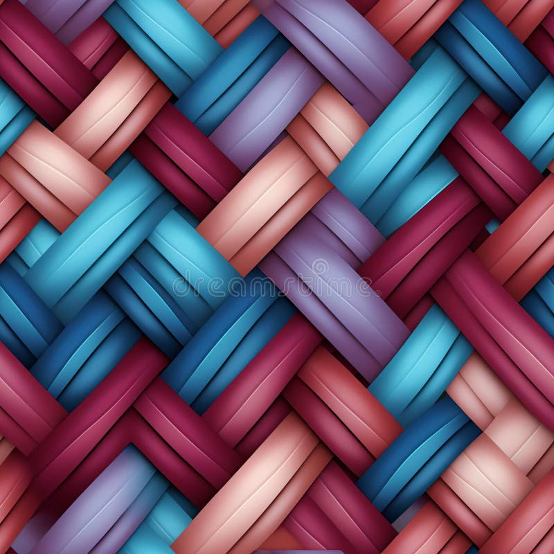 Vibrant Interwoven Colored Rings in Seamless Twill Weave Design Stock ...
