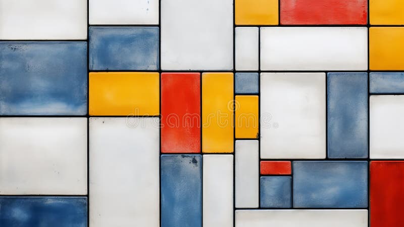 A Vibrant and Intricate Multicolored Tile Pattern Up Close. Generative ...