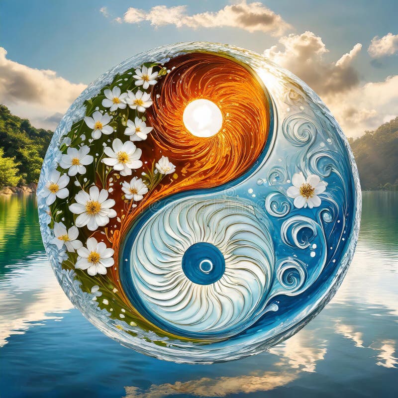 A Vibrant and Intricate Representation of the Yin and Yang Symbol ...