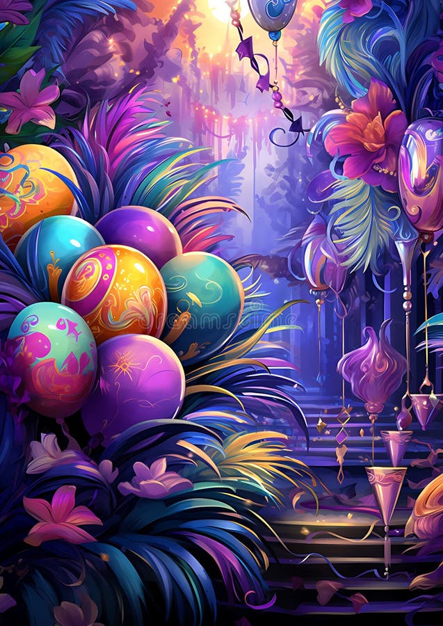 Vibrant invitation art stock illustration. Illustration of graphic ...