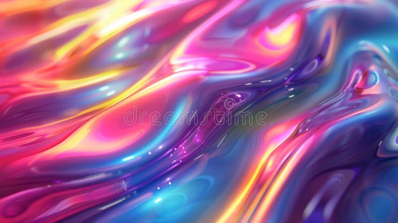 Vibrant Iridescent Abstract Gradient Background with Smooth Flowing ...