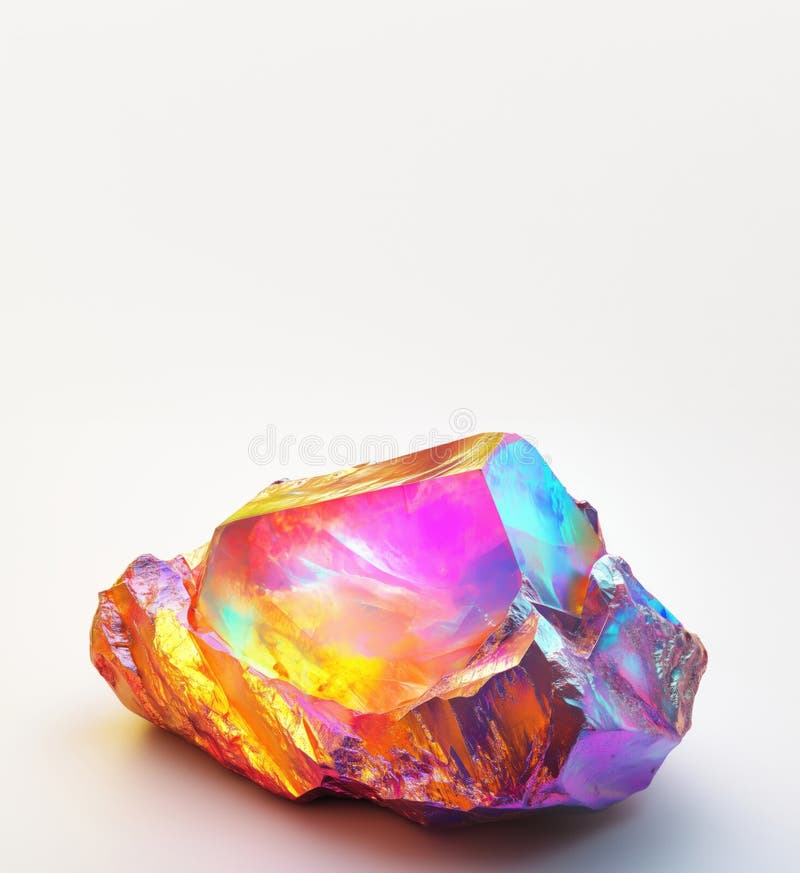Vibrant Iridescent Crystal Colorful Reflections Unique Textures Stock ...