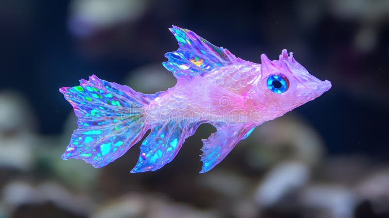 Vibrant Iridescent Fish with Striking Colors and Patterns Stock ...