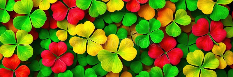 Vibrant Irish Clover Design a Grainy Texture Pattern Perfect for St ...