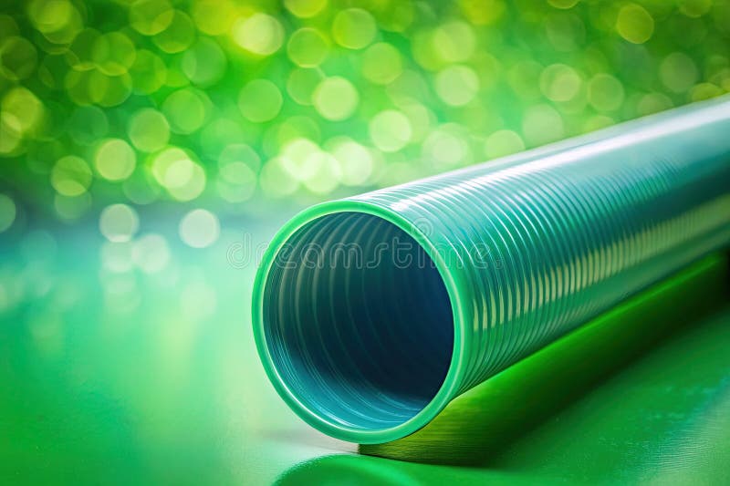 Isolated Green Plastic Water Pipe for Plumbing and Construction ...