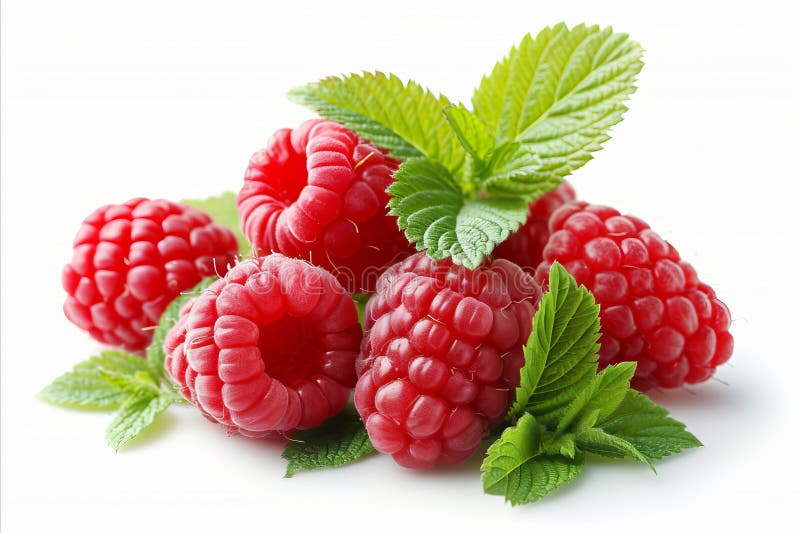 Vibrant Isolated Raspberry on White Background for Advertising High ...