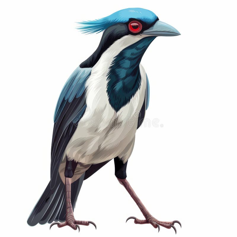 Vibrant Isometric Bird Illustration on White Background Generative AI ...