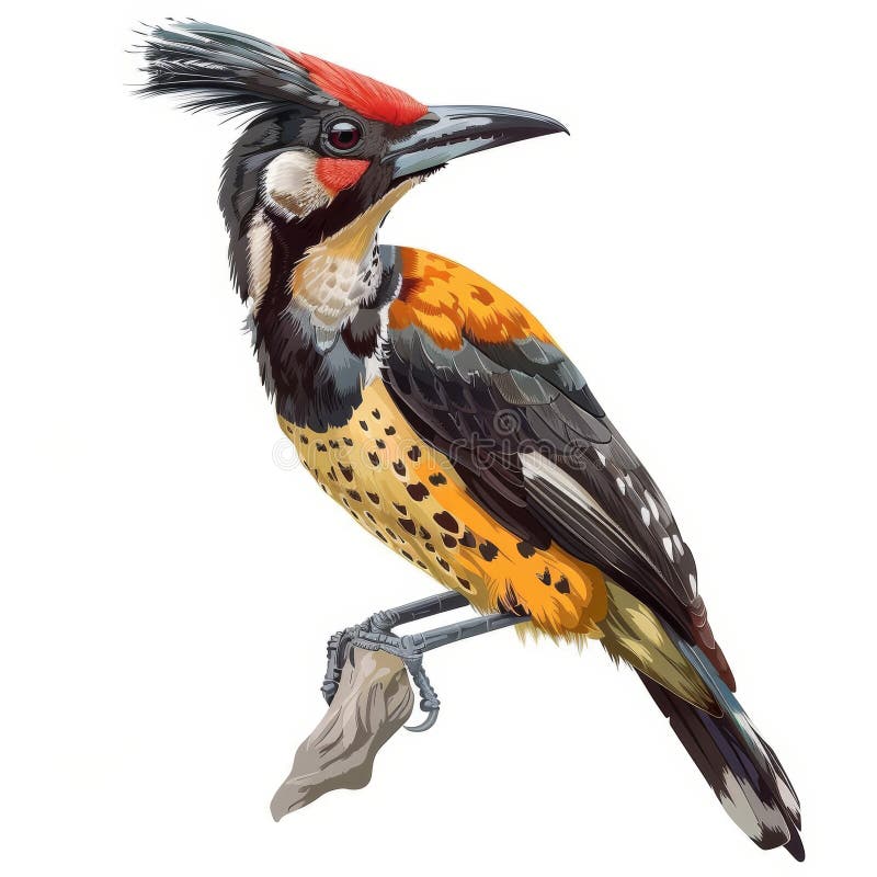 Vibrant Isometric Bird Illustration on White Background Generative AI ...