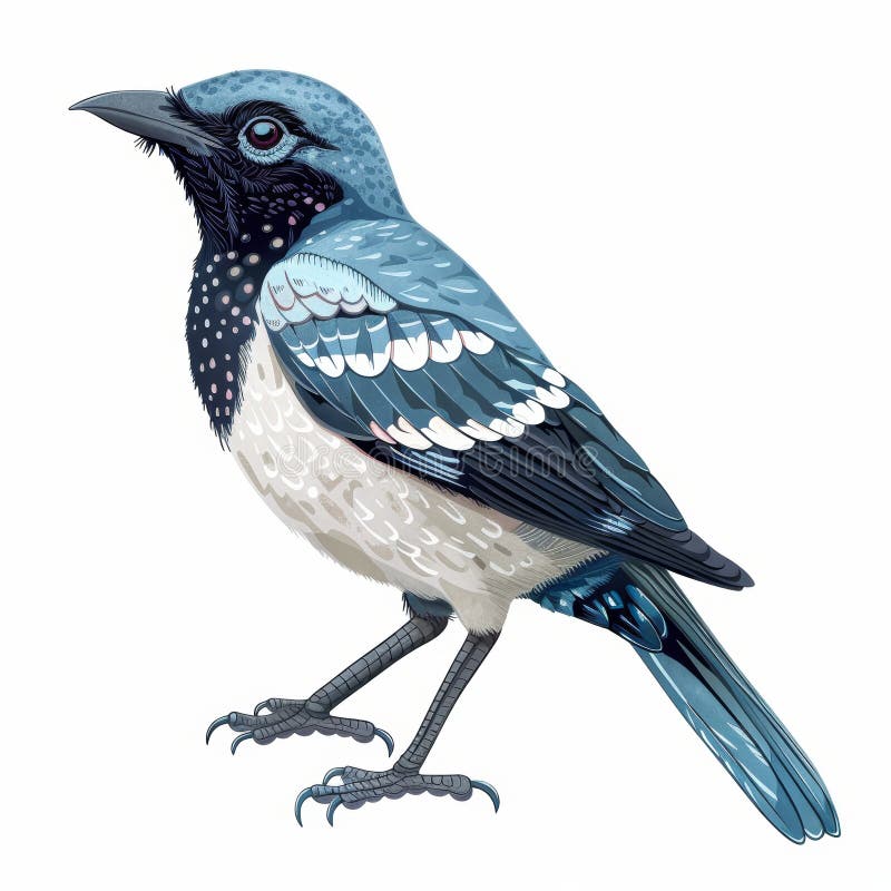 Vibrant Isometric Bird Illustration on White Background Generative AI ...