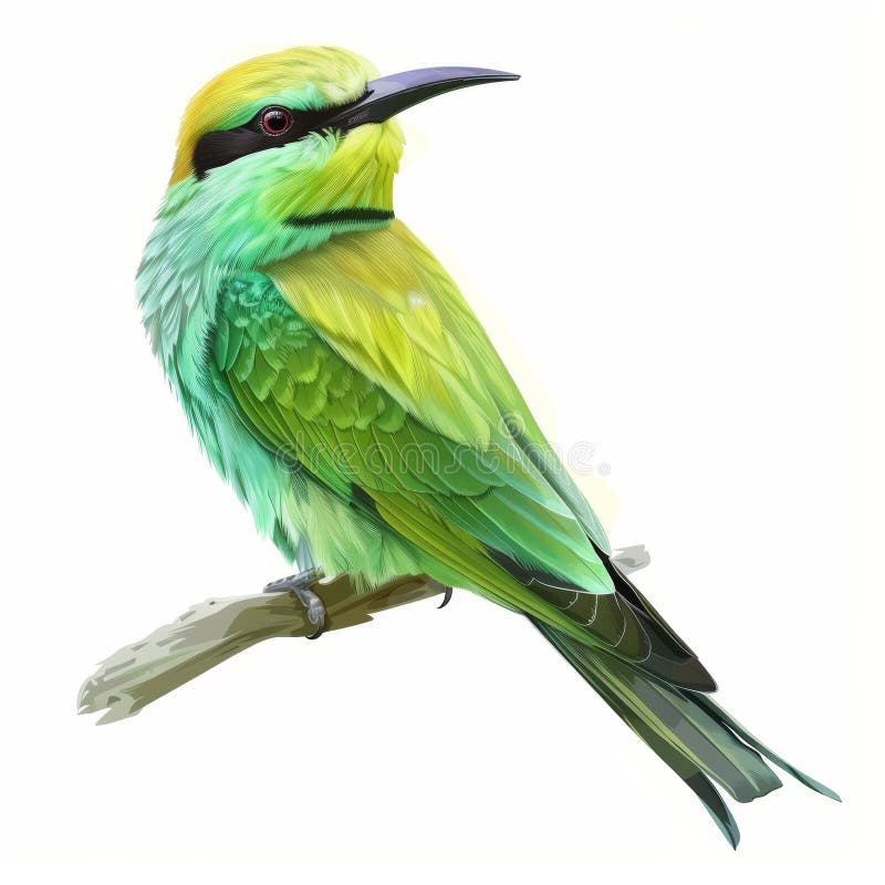 Vibrant Isometric Bird Illustration on White Background Generative AI ...