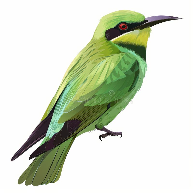 Vibrant Isometric Bird Illustration on White Background Generative AI ...