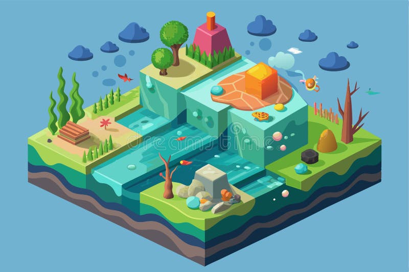 Acidification Customizable Isometric Illustration Stock Illustrations ...