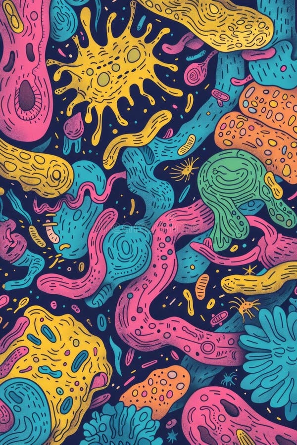 Vibrant Jellyfish Pattern Suitable for Various Designs Stock Image ...