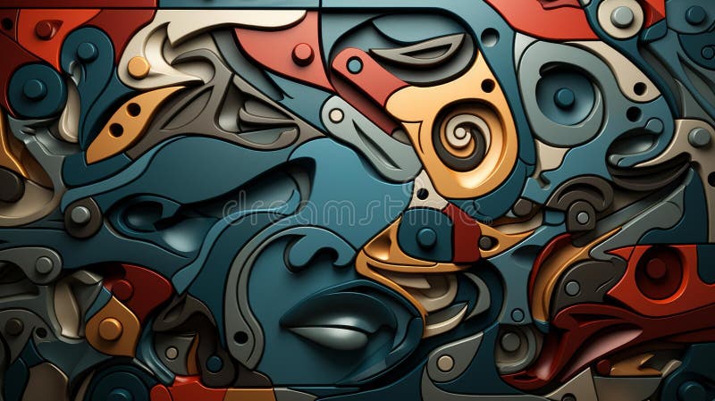 Vibrant Jigsaw Puzzle Illustration Featuring Intricate Textures and ...