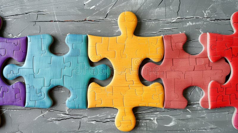 Vibrant Jigsaw Puzzle Symbolizing Teamwork and Collaboration in ...