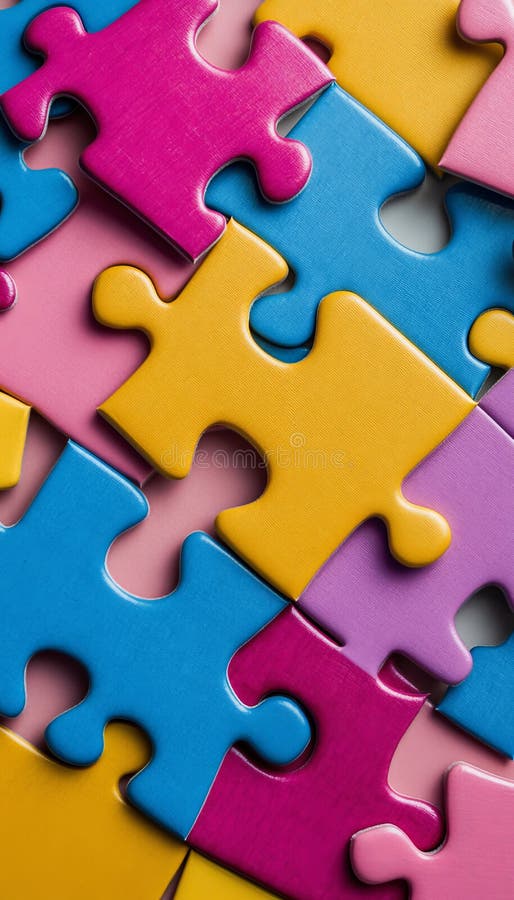Vibrant Jigsaw Puzzle Symbolizing Unity and Teamwork in a Playful ...