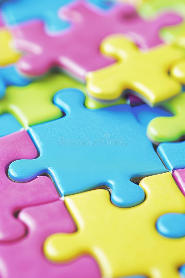 Vibrant Jigsaw Puzzle Unity Colorful Teamwork Symbolized in Abstract ...