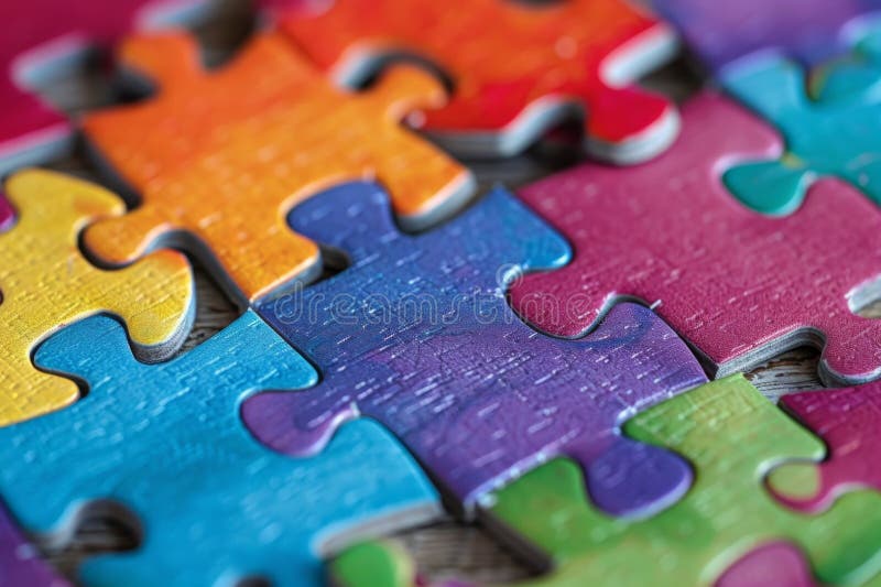 Vibrant Jigsaw Puzzles Ready for Assembly Stock Illustration ... Vibrant Jigsaw Puzzles Ready for Assembly Stock Illustration ...