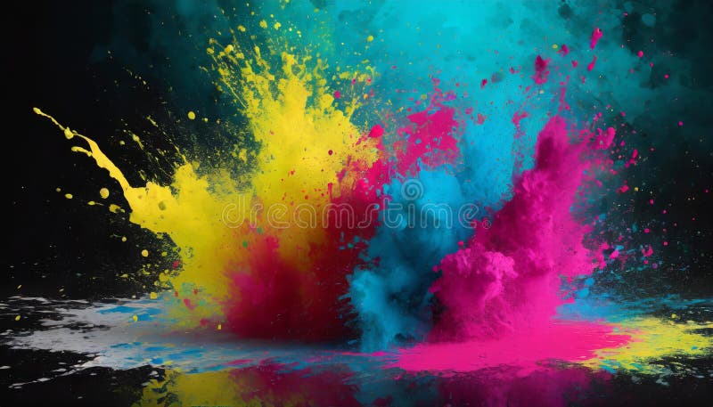 Vibrant K Desktop Wallpaper Featuring Stunning Paint Splash Artwork ...