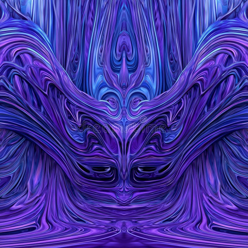 Seamless Psychedelic Kaleidoscope with Glowing Fractals Stock ...