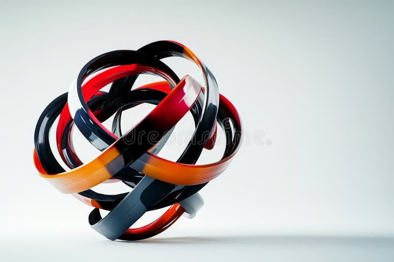 Vibrant Kinetic Sculpture in Motion Stock Illustration - Illustration ...