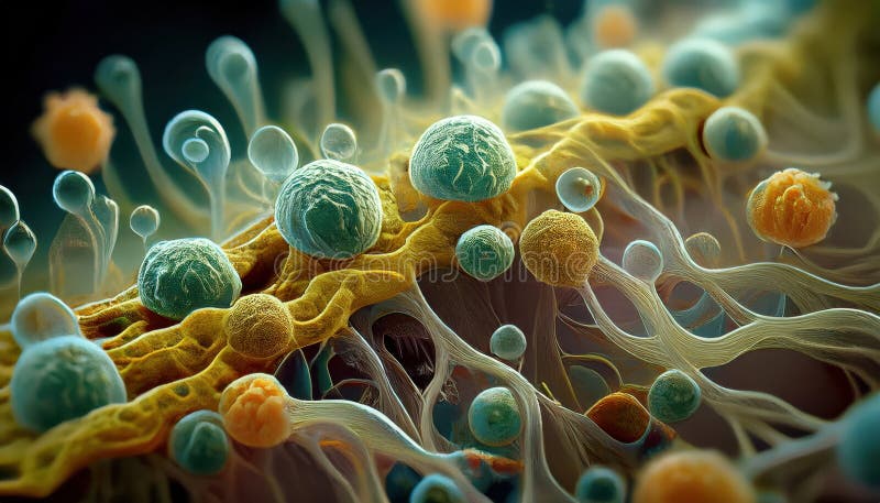 Vibrant Lab Illustration Showcasing Intricate Cellular Stock Image ...