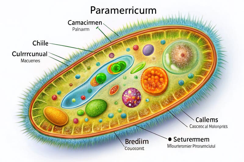 Comprehensive Illustration of Paramecium Structure a Detailed Guide To ...