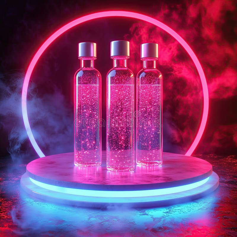 Scientific Experiment Setup with Glassware Laboratory Still Life Bright ...