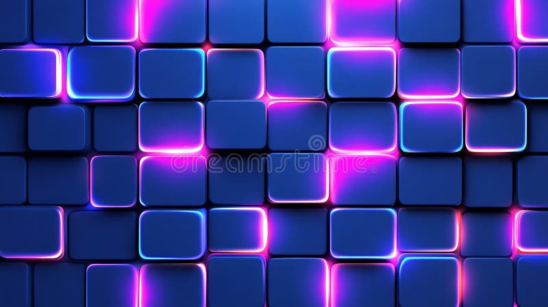 Vibrant Laser Grid Patterns with Neon Glow Effects Stock Illustration ...