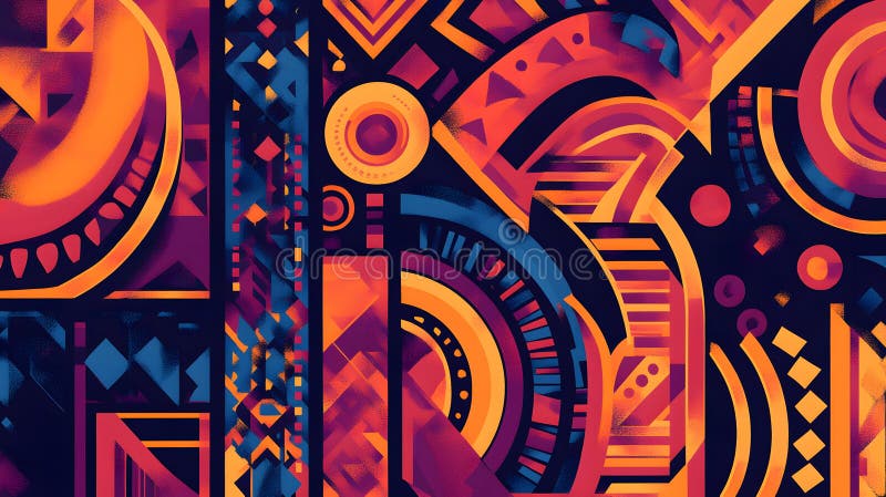 Vibrant Latin Colorful Abstract Background Patterns Design Stock ...