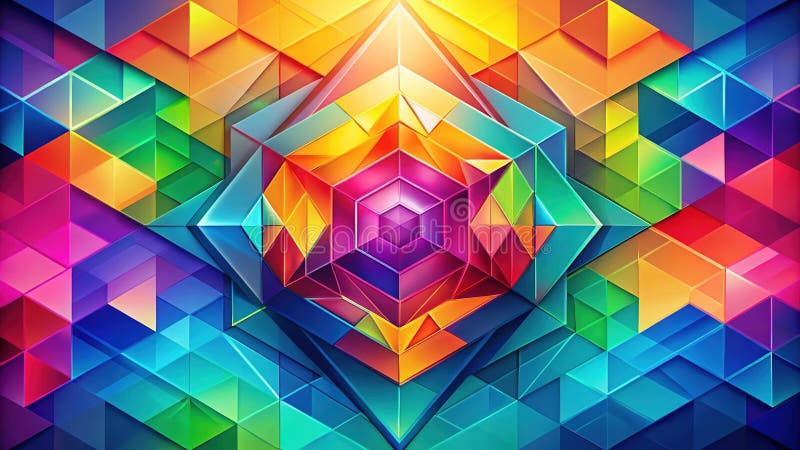 Dynamic Geometric Shapes a Futuristic Abstract Illustration for Graphic ...