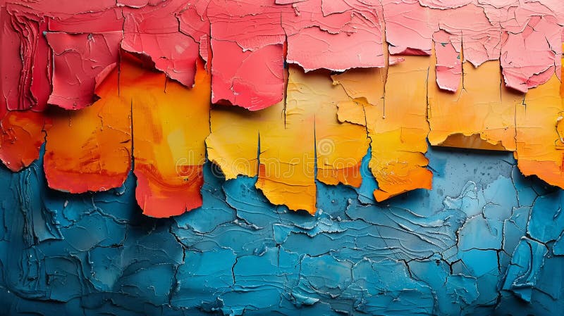 Vibrant Layers of Color Showcase Artistic Texture and Creativity Stock ...