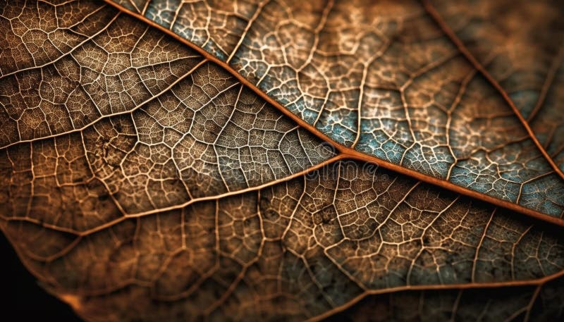 Vibrant Leaf Vein Pattern Showcases Beauty in Nature Organic Growth ...