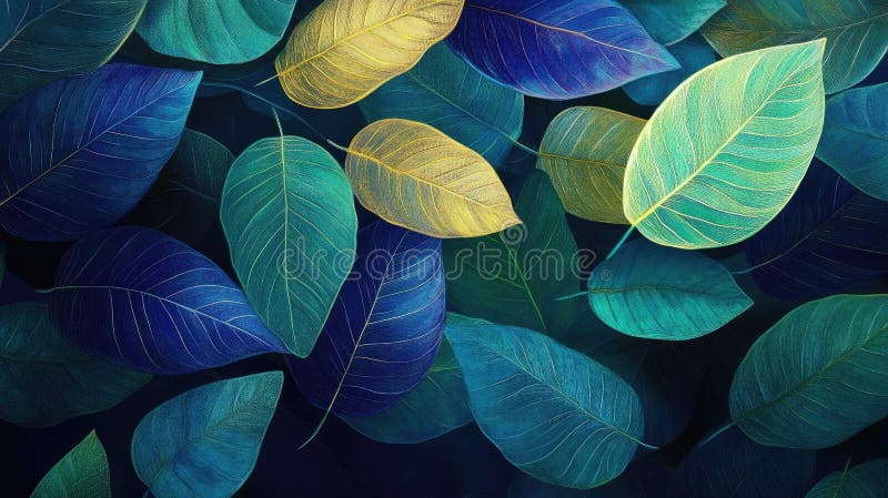 Vibrant leafy abstract stock illustration. Illustration of nature ...
