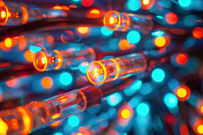 Vibrant Led Lights Bokeh Background Stock Illustration Illustration
