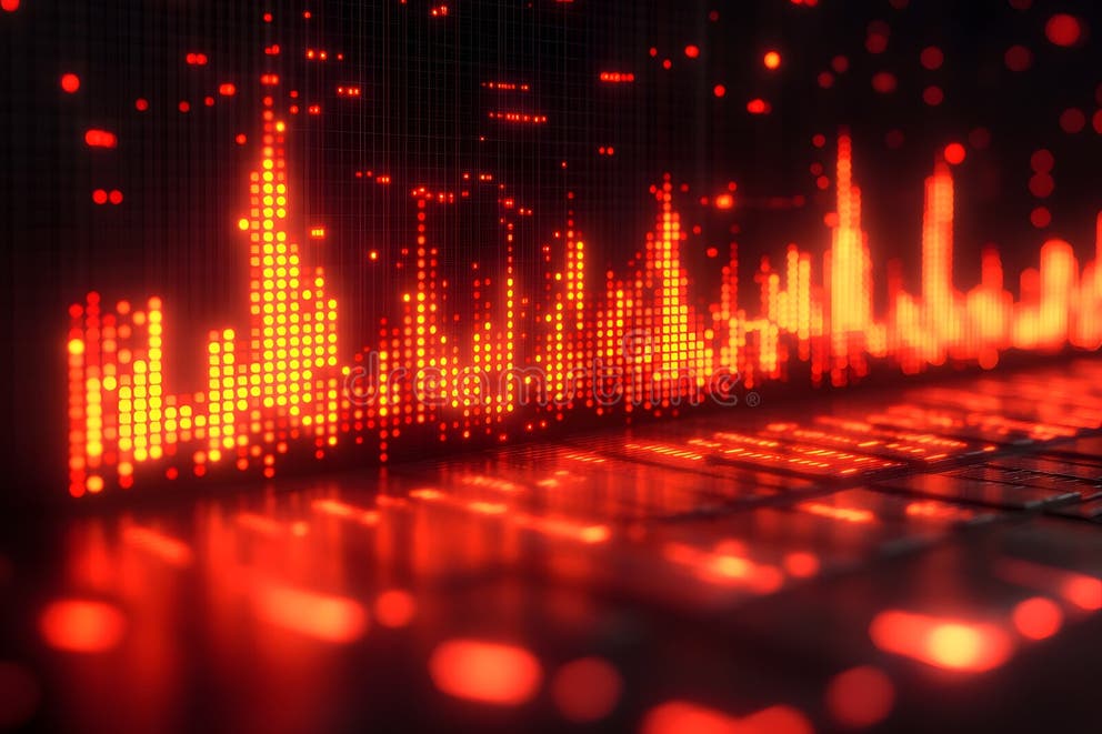 Digital Music Visualization Display with Dynamic LED Sound Waves ...