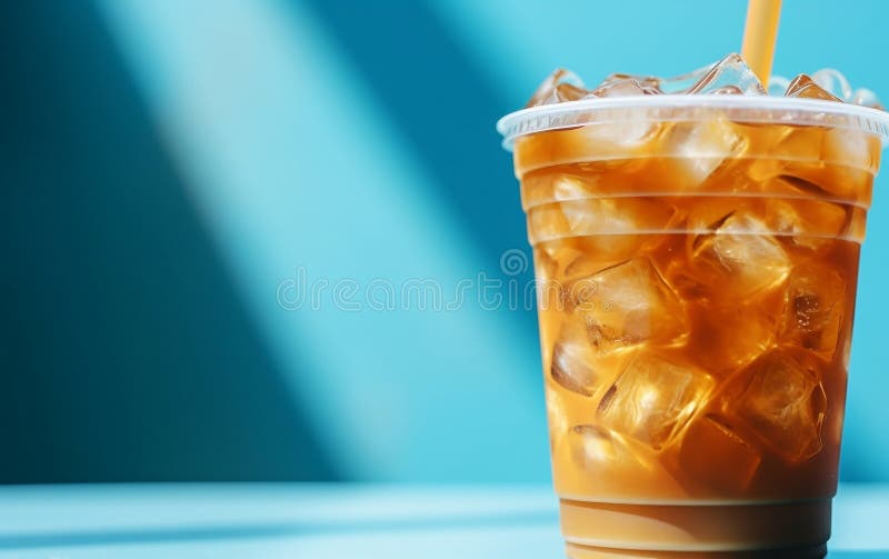 Vibrant Lemon Ice Bubble Tea Refreshment. Generative AI Stock ...