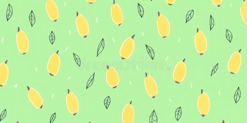 Vibrant Lemon Pattern Covering Light Green Surface, Seamlessly ...