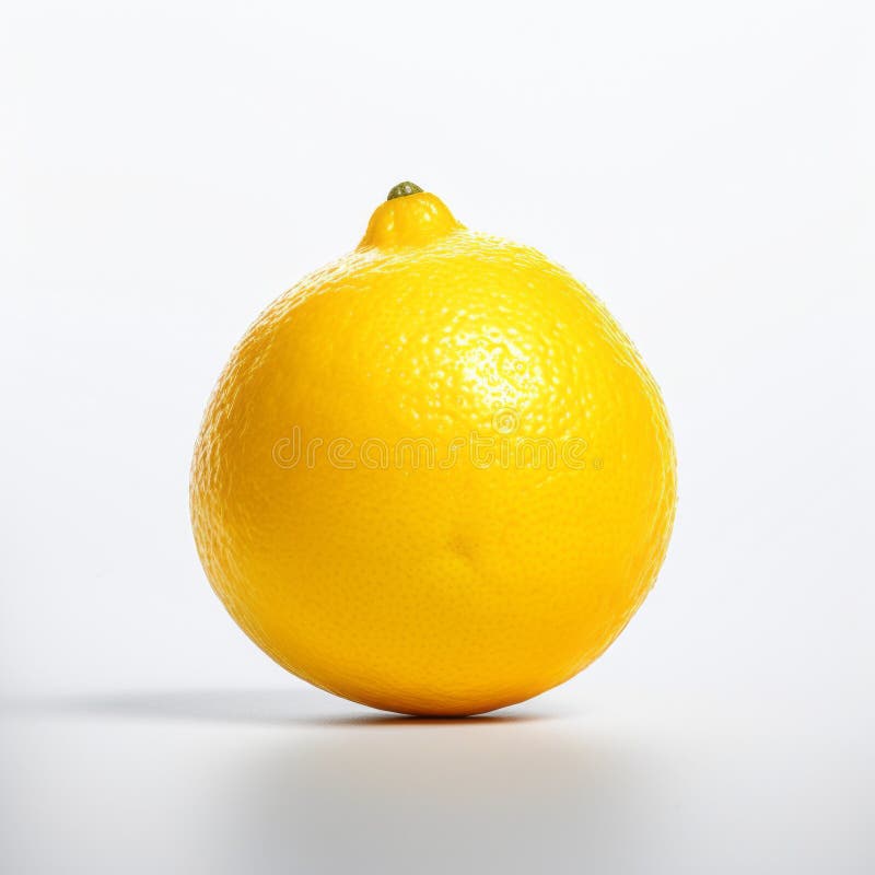 Vibrant Lemon Photography on White Background Stock Illustration ...