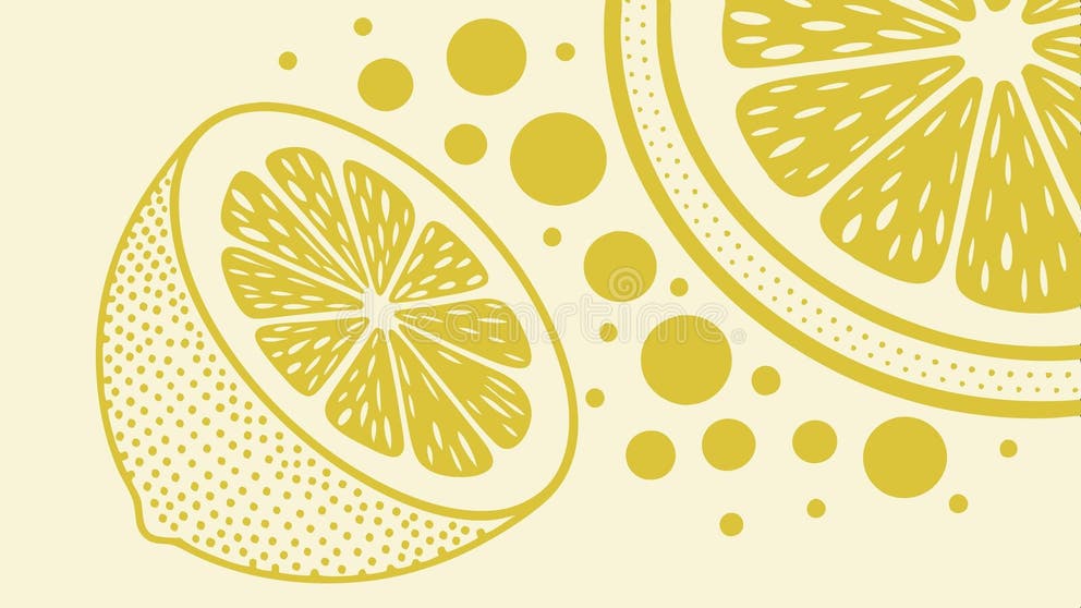 Lemon Slices Corner Pattern, Citrus Design, Fruit Frame, Fresh Food ...