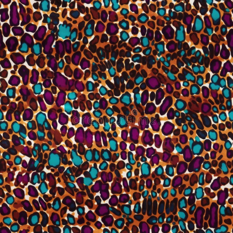 Vibrant Leopard Quilted Patchwork. a Quilt-like Patchwork of Vibrant ...