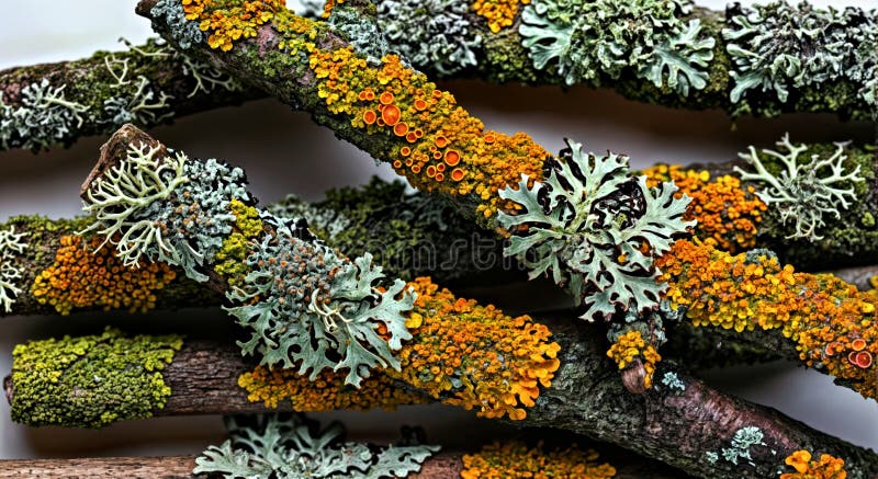 Vibrant Lichen and Moss Diversity on Tree Branches: a Study in Texture ...
